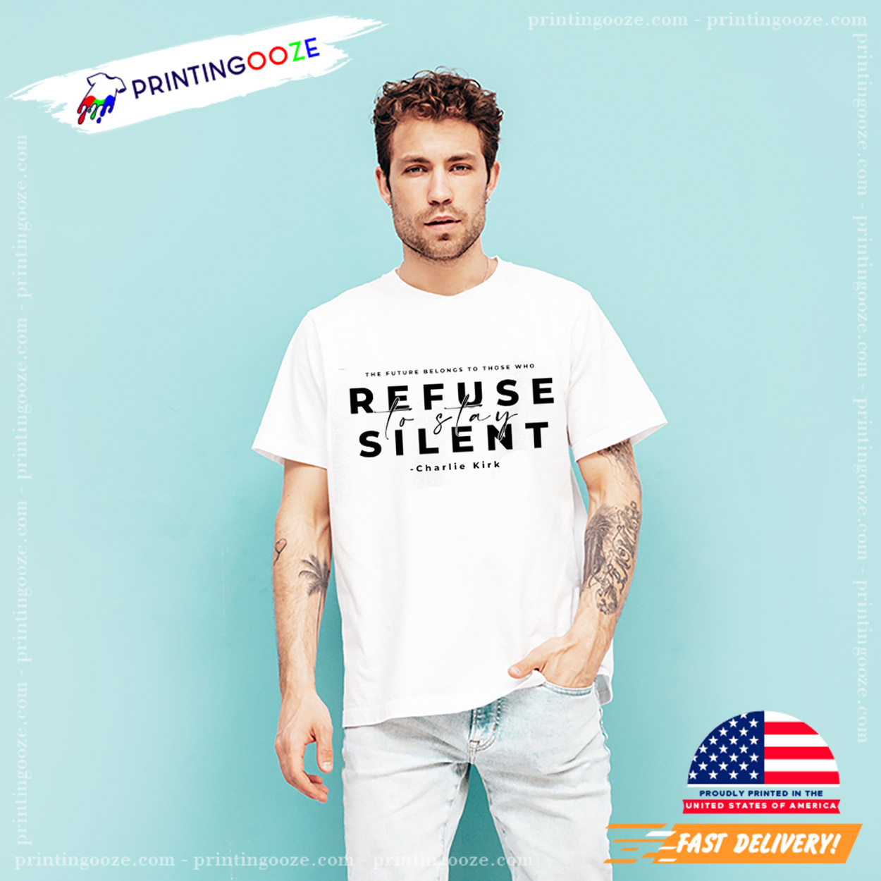 Refuse To Stay Silent Charlie Kirk T-shirt - Unleash Your Creativity