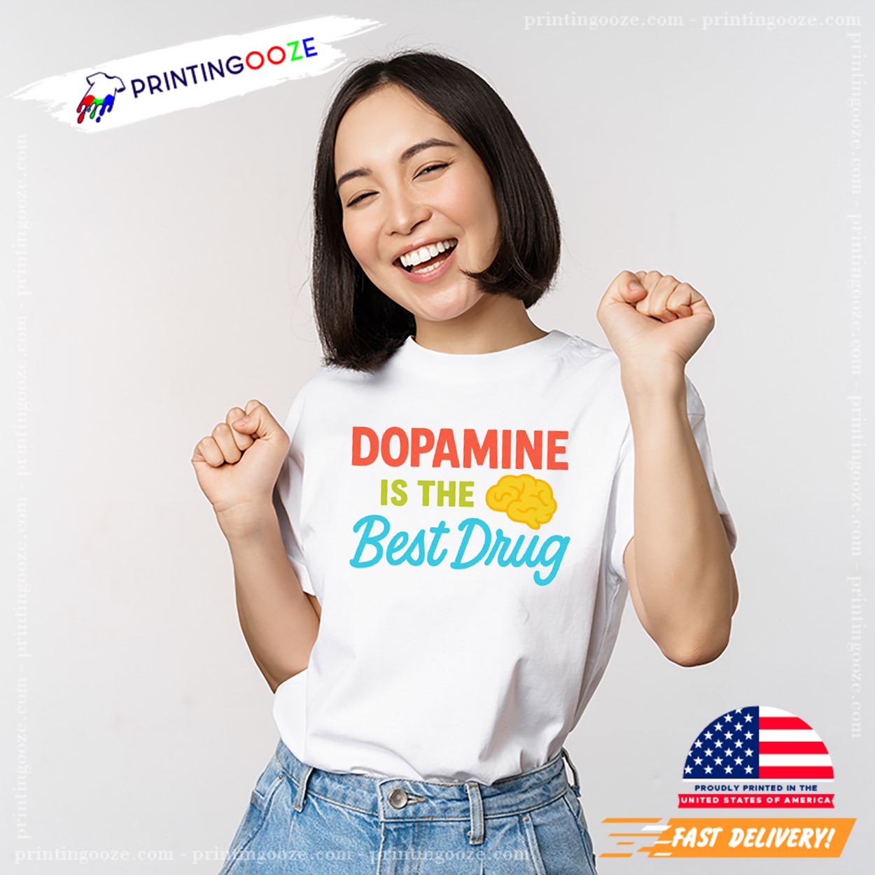 Dopamine Is The Best Drug Humor Mental Health Shirt - Unleash Your ...
