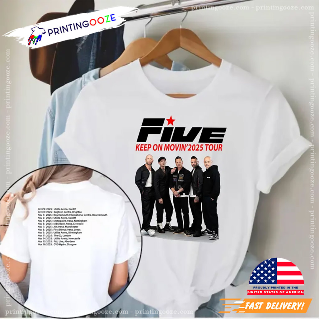 FIVE Boy Band 2025 Tour 2 Sided Shirt - Unleash Your Creativity