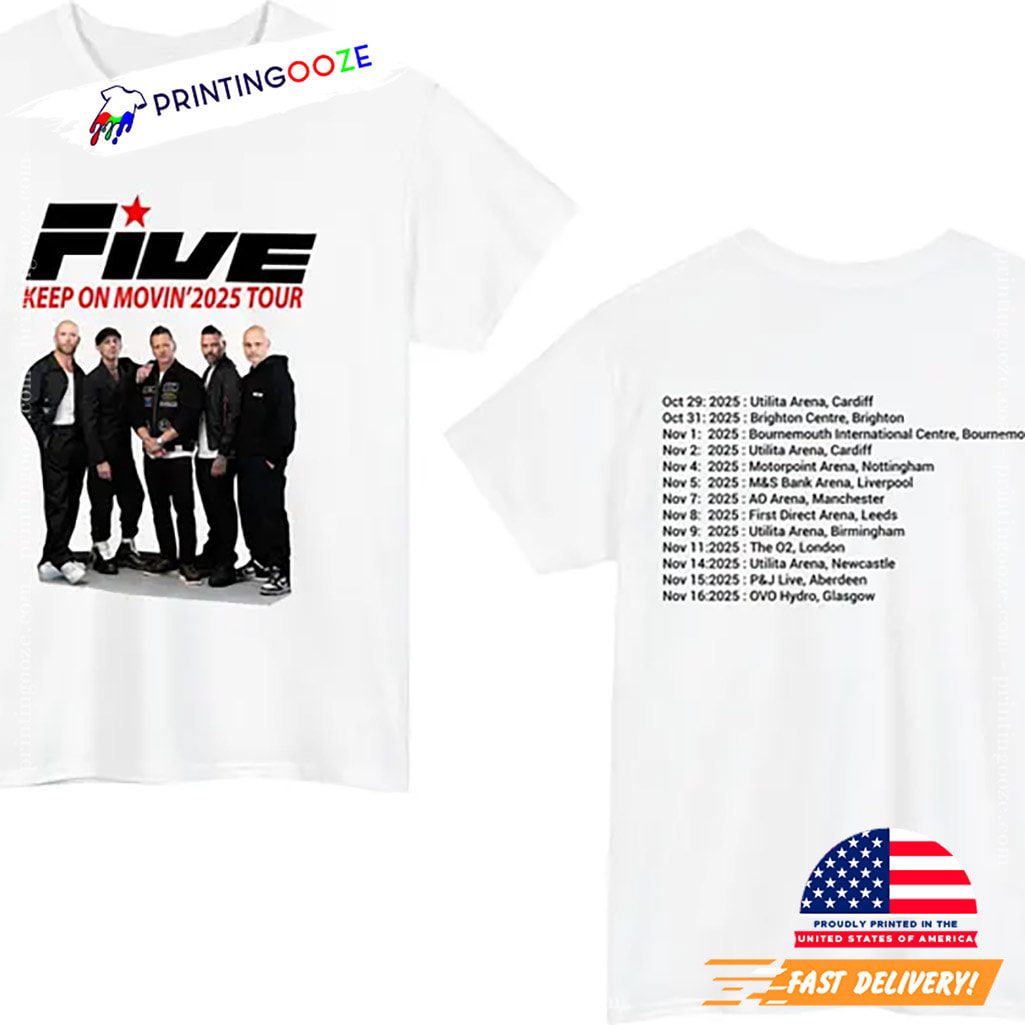 FIVE Boy Band 2025 Tour 2 Sided Shirt - Unleash Your Creativity