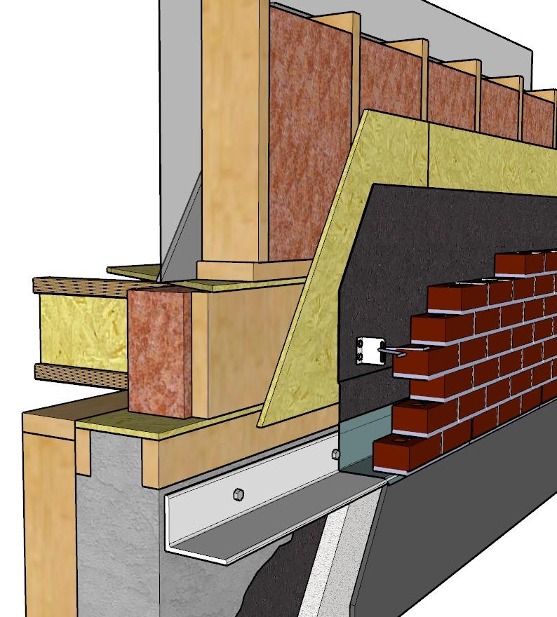 Shelf Angle Directly Bolted to Concrete with Brick Ties | MecSimCalc