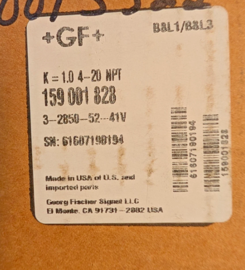 Fuelled | Valve - Georg Fischer Signet 2850 Conductivity/Resistivity Sensor