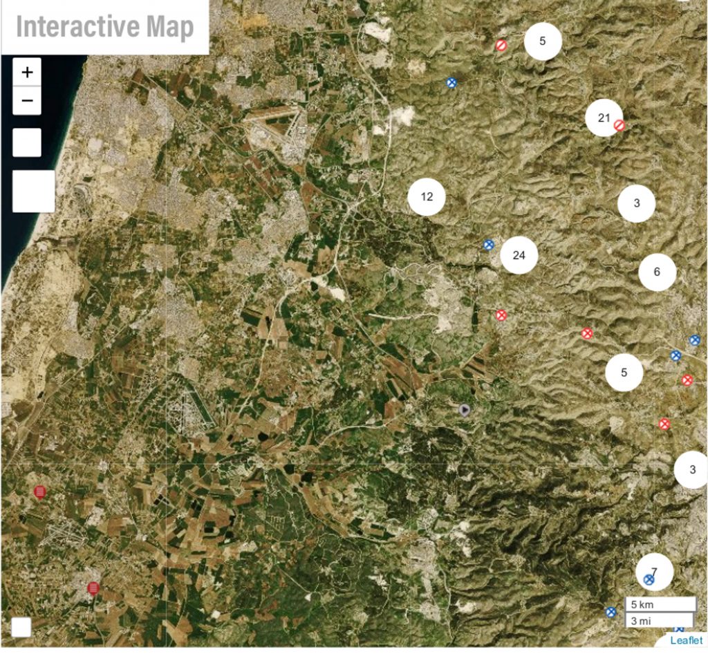 Human Rights Group B'Tselem Creates Interactive Map of 52 Year Israeli ...