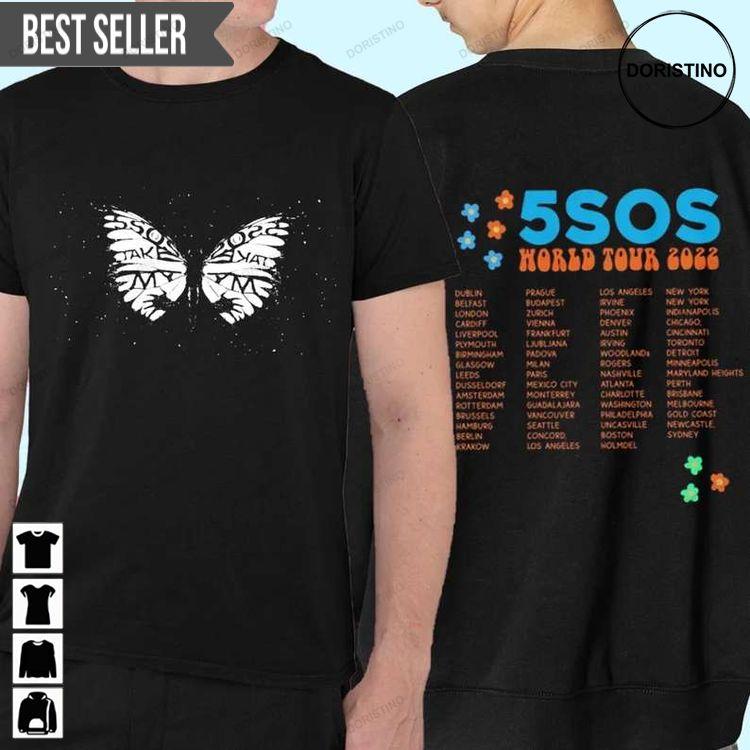5sos Take My Hand World Tour 2022 Music Doristino Limited Edition T-shirts