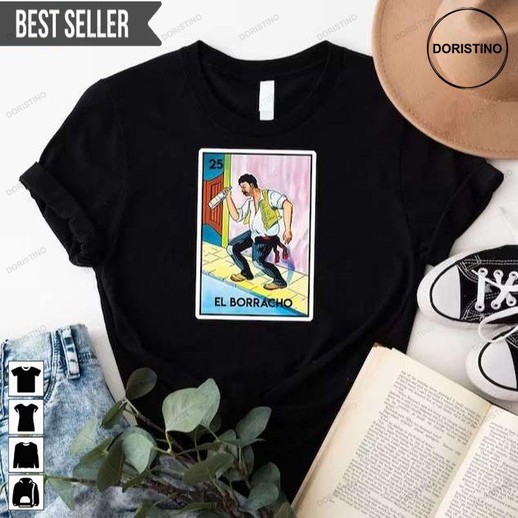 El Borracho Loteria Mexican Bingo Short-sleeve Doristino Hoodie Tshirt ...