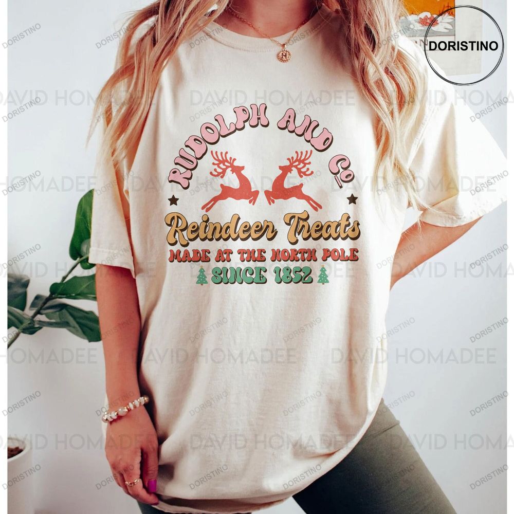 Retro Comfort Colors® Rudolph And Co Christmas Reindeer Shirts